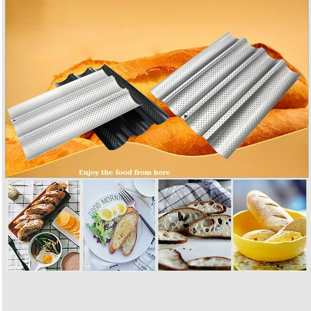 3 Slots Bread Pans Non-Stick Baking Utensils Tray Pastry Tools Loaf ...
