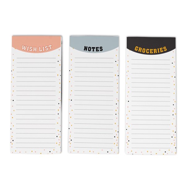 Inkdotpot Pack of 3 Magnetic Fridge To-Do List Notepads- Magnetic Memo ...