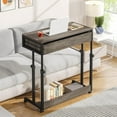 Tribesigns Adjustable Side Table, Portable Desk with Drawers & Wheels ...