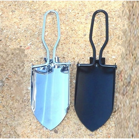 Garden Trowel Mini Outdoor Foldable Hand Shovel (Black & Silver-2pcs ...