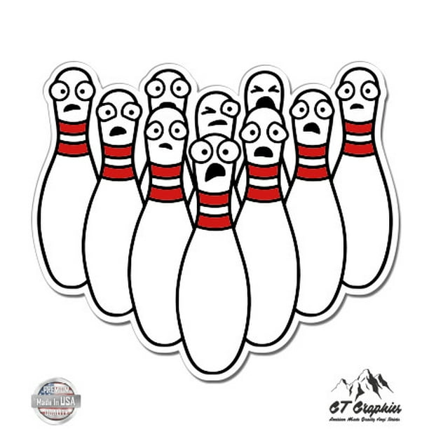 Bowling Pins - 12" Vinyl Sticker Waterproof Decal - Walmart.com