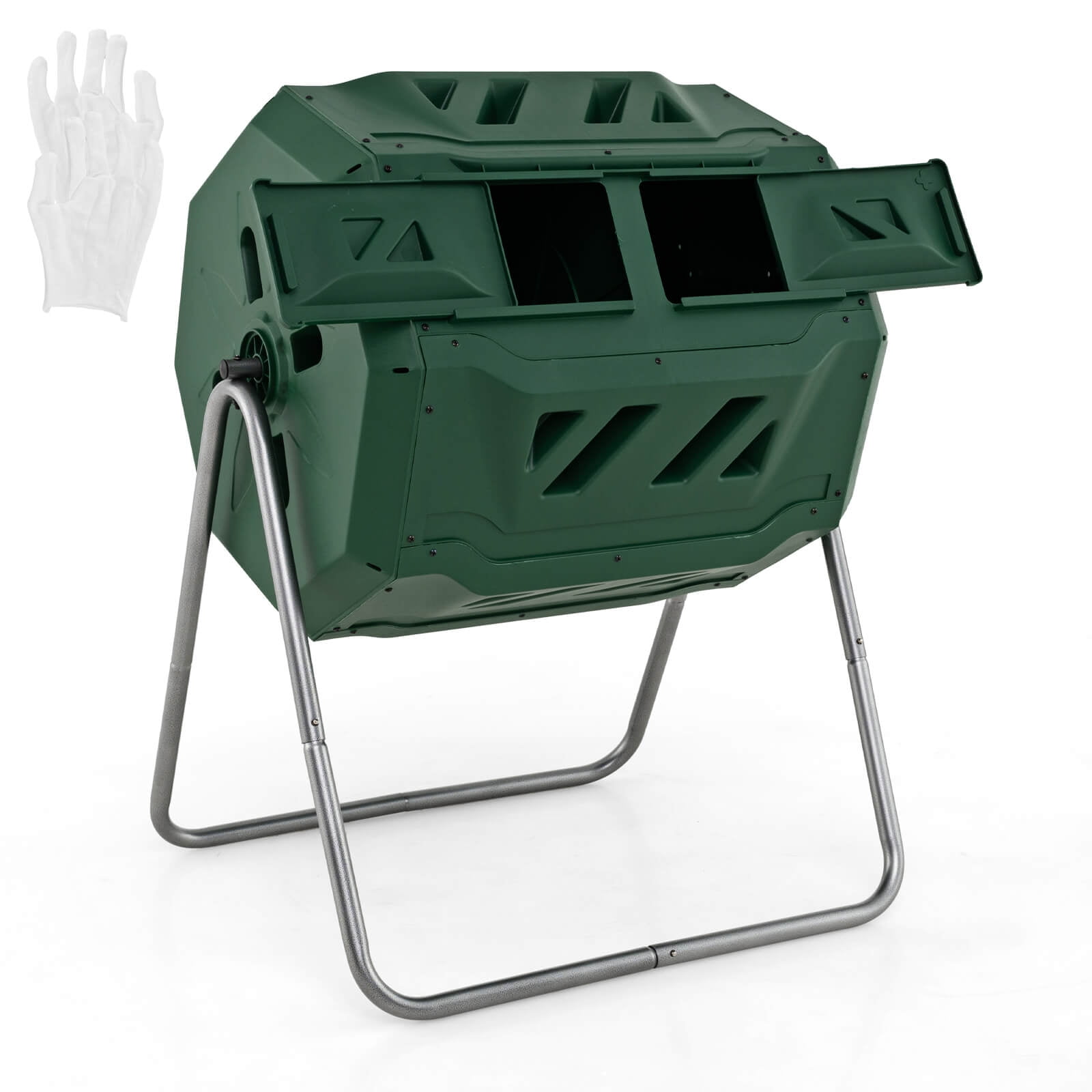 Click here for Costway Tumbling Composter 40 Gallon Garden Rotati... prices