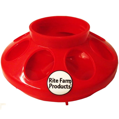 Rite Farm Products Red Chicken Chick Feeder Base For 1 Quart Jars ...