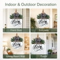 3D Bless This Home Front Door Sign, 14 inch Wooden Farmhouse Door ...