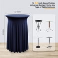 2-Pack Champagne Spandex Cocktail Tablecloths 32"x43", Wrinkle-Free ...