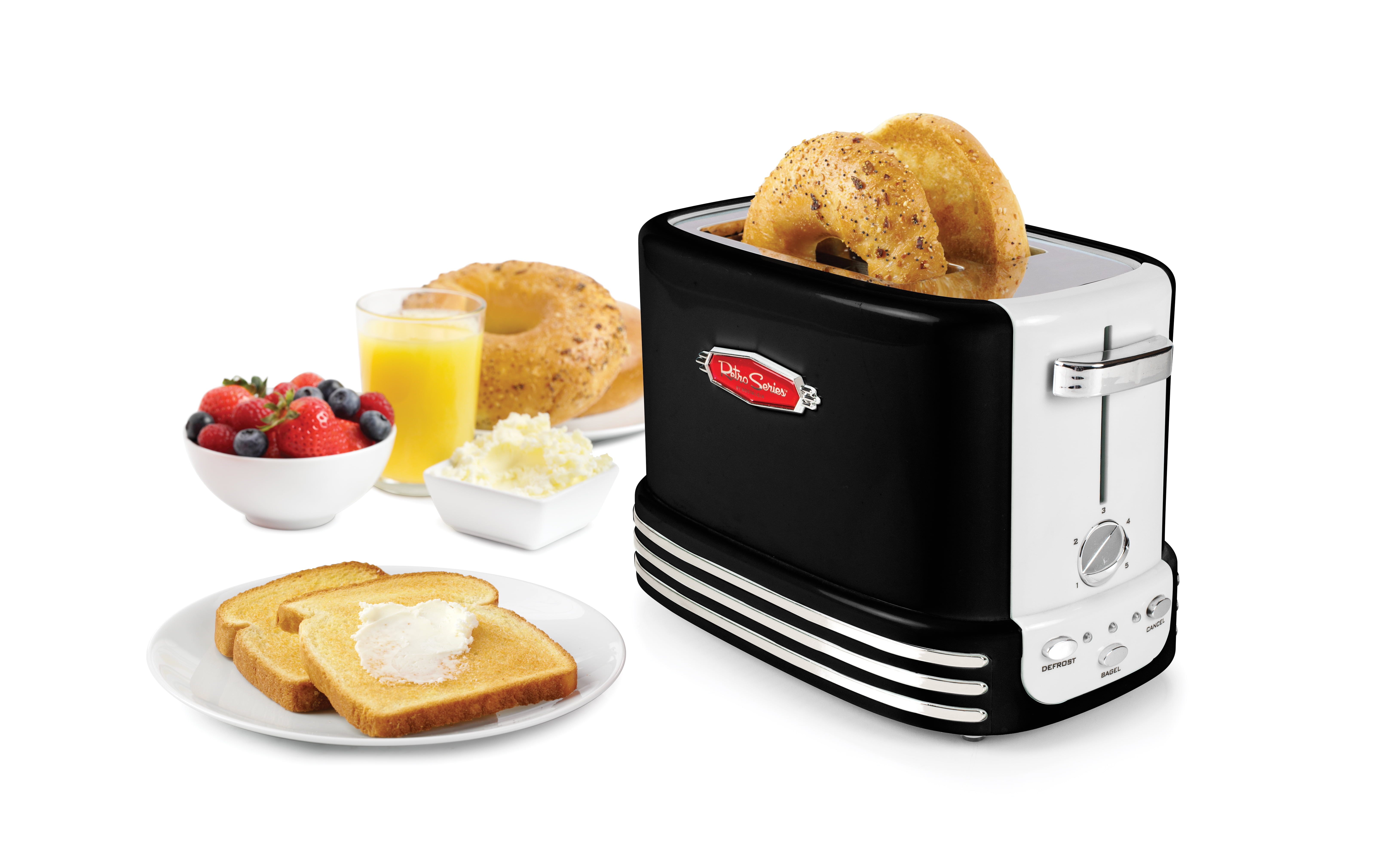 Buy Nostalgia RTOS200BK New and Improved Retro Wide 2-Slice Toaster ...