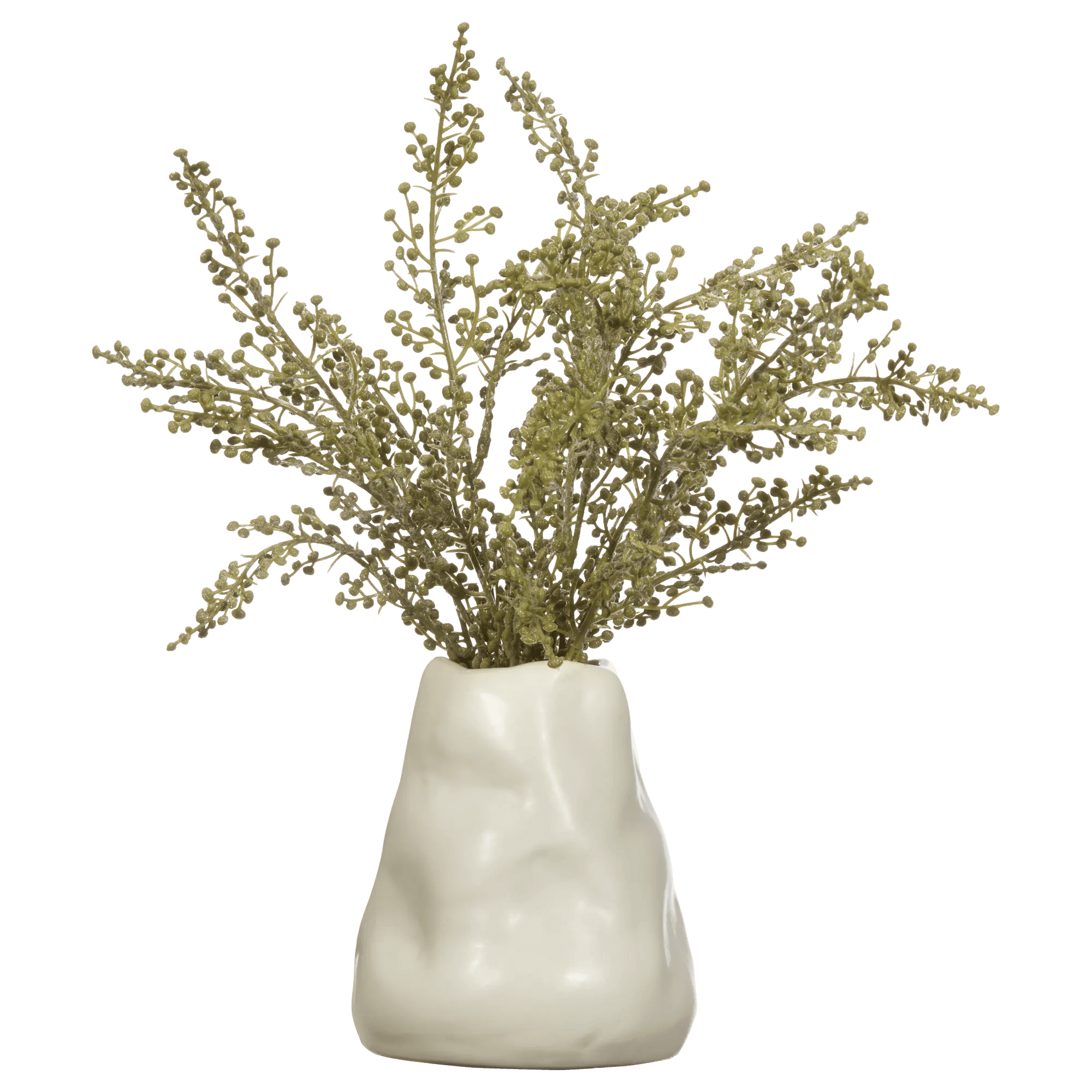 Click here for Bouclair Beige Artificial Stoebe In Ceramic Vase 4... prices