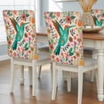 2 Pack Boho Floral Bird Chair Back Covers Leaf Colorful Cartoon Rustic ...