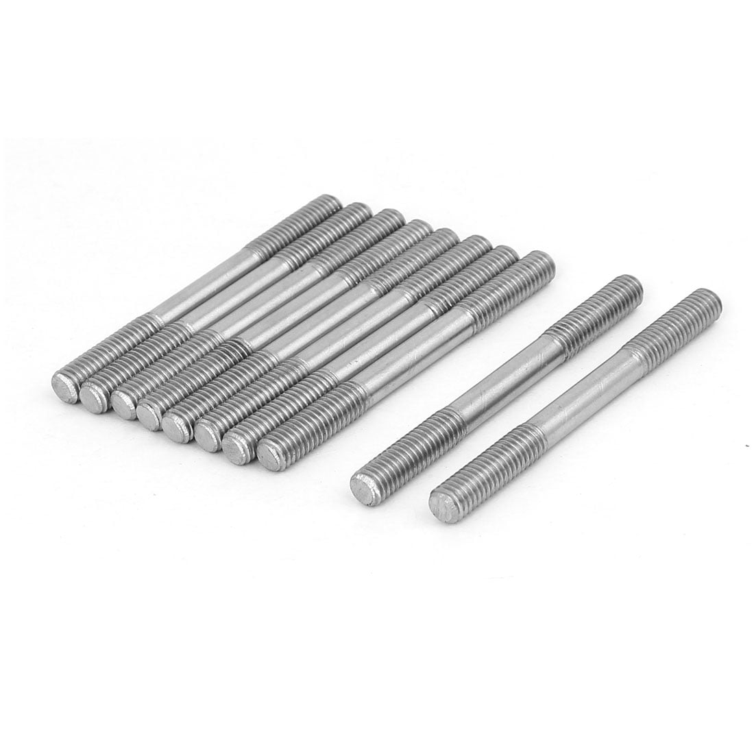 M6x65mm 304 Stainless Steel Double End Threaded Stud Screw Bolt 10pcs ...