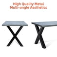 Set of 2 Steel Table Legs Heavy Duty X Frame Table Legs for Furniture ...