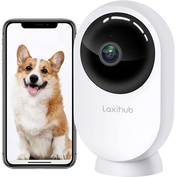 Laxihub Security Camera, PTcam Home Monitor for Cats & Dogs, Pan/Tilt ...