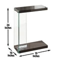 Steve Silver Elaina Indoor Acrylic Modern Rectangle C Shape 25" Height ...