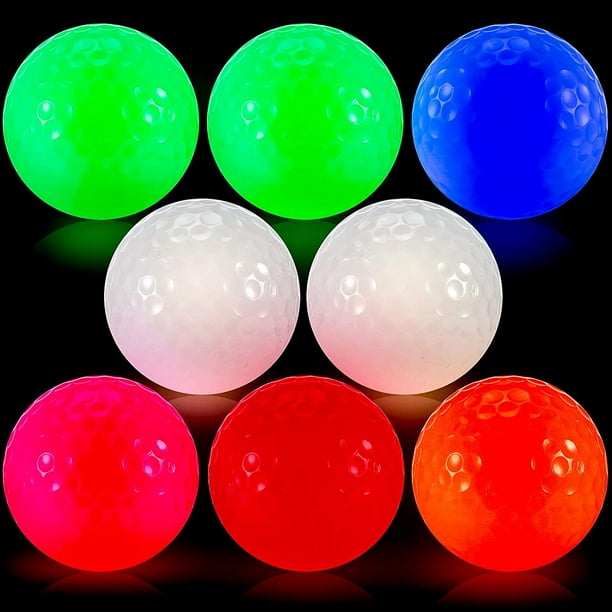 8 Pieces Glow Golf Balls Led Flashing Golf Balls Light Up Golf Balls ...