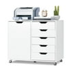 Simply Tidy's White Modular Mobile Chest- Rolling Cabinet with Drawers ...