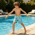 Angala Kids Shorts Elastic Waist Tropical Print Swim Shorts Summer ...