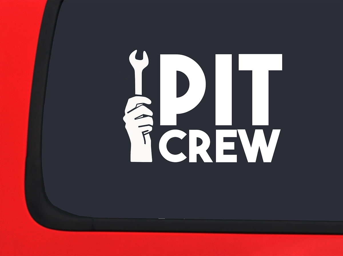 Car Sticker Pit Crew Hand Holding Wrench Race Car Motorsports Racing ...