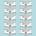 10 Switch Plate Tags ENTRY Name Signs Labels Chrome Brass Traditional ...