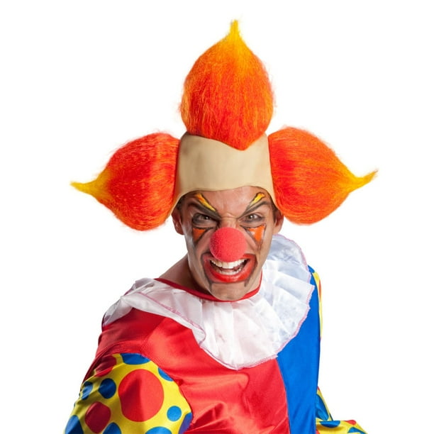 Evil Clown Bozo Adult Costume Wig - Orange - Walmart.com