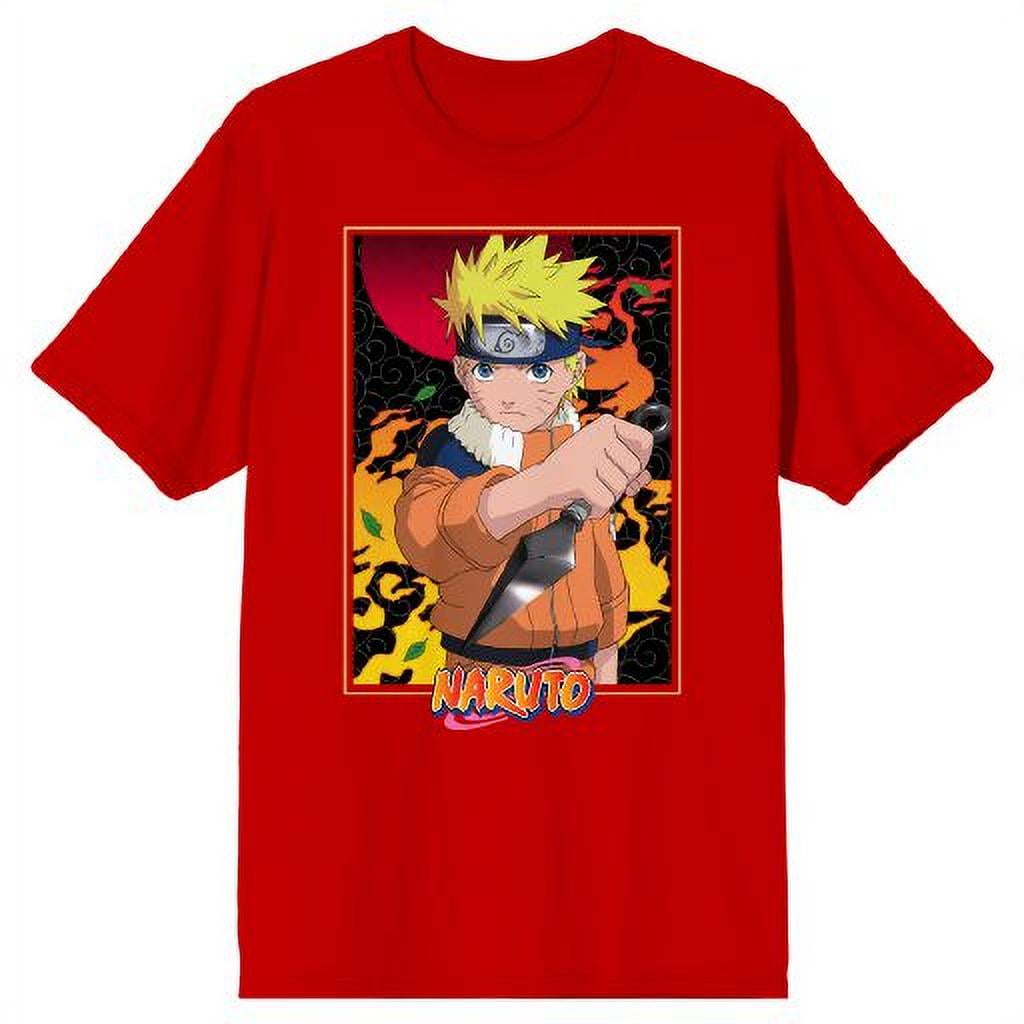Naruto Classic Fiery Ninja Naruto Men's Red T-shirt-Small - Walmart.com