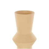 DecMode 16", 13"H Abstract Ribbed Cone Shaped Brown Ceramic Vase, Set ...