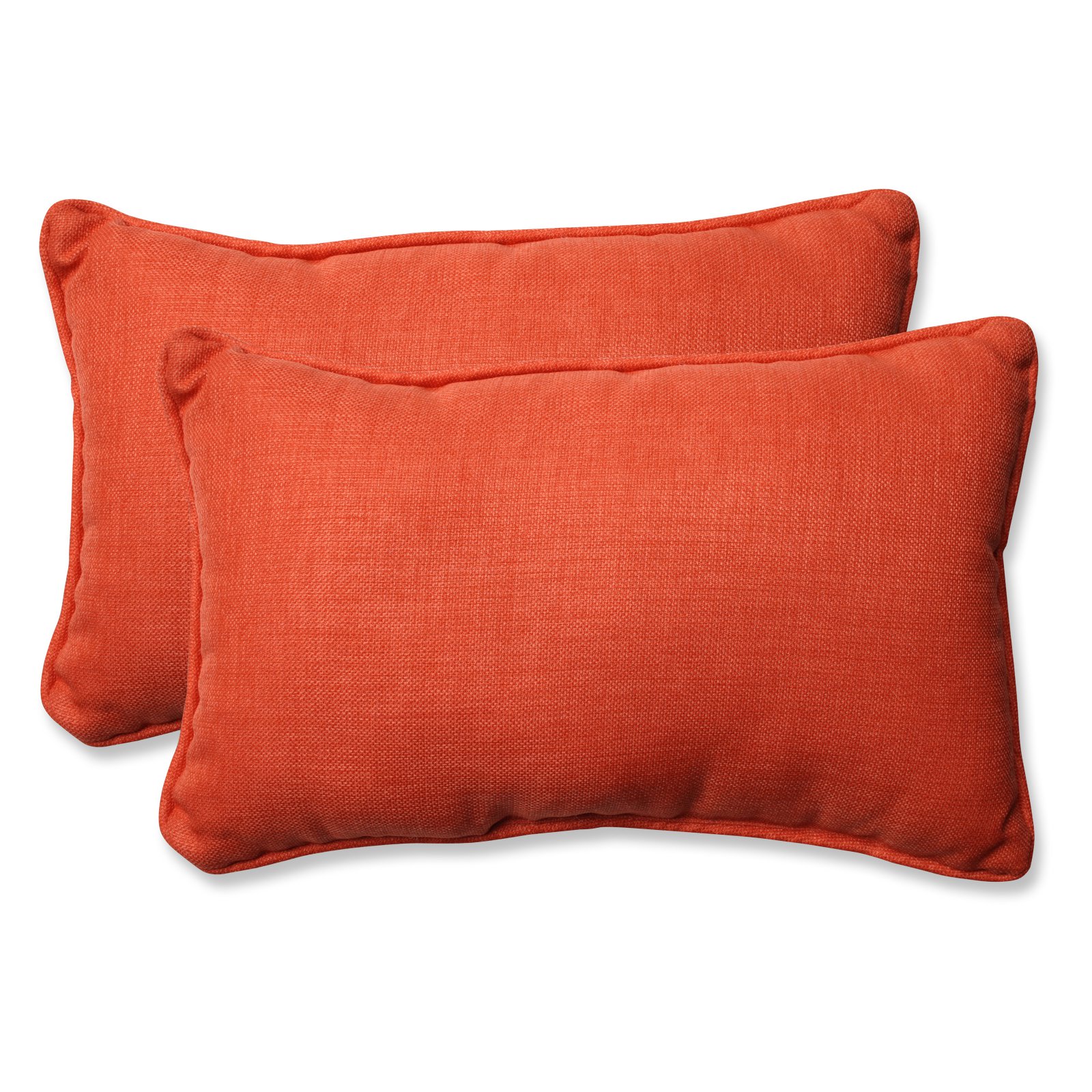Pillow Perfect Outdoor/ Indoor Rave Coral Rectangular Throw Pillow (Set ...