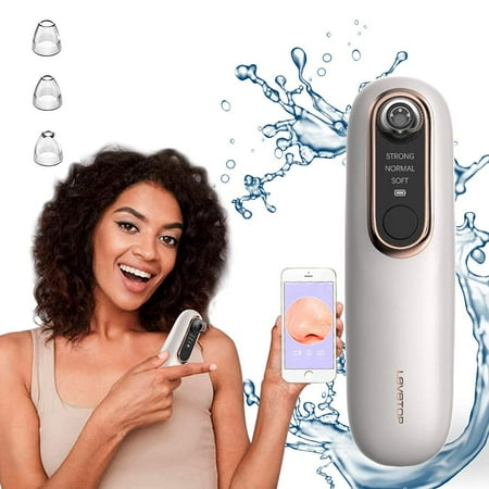 Pore Vacuum With Camera, 20X Visible Blackhead Remover Wifi Wireless ...