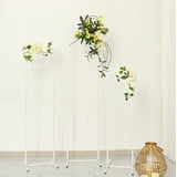 BalsaCircle 4 White Metal Floral Display Frame Rectangle Backdrop Stand ...