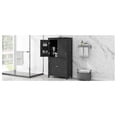 Bathroom Floor Cabinet, Storage Unit w/ 4 Doors & Adjustable Shelves ...