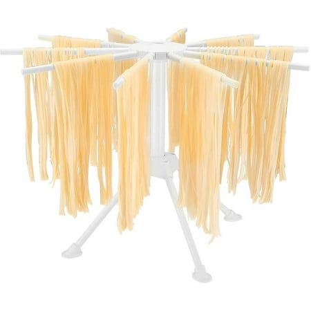 nipocaio Noodle Drying Rack, With 10 Row Collapsible Sturdy Handmade ...