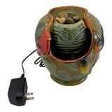 Gift Essentials Ceramic Water Fountain Songbird Trio Green Indoor ...