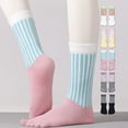 Breathable Split Toe Exercise Sock in Trendy Color Blocking Styles ...