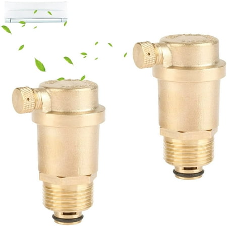 YDJKET Set of 2 brass DN15 automatic drain valves with pressure relief ...