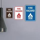 Portrait Round Fire Hazard Sign (Red) - Small - Walmart.com
