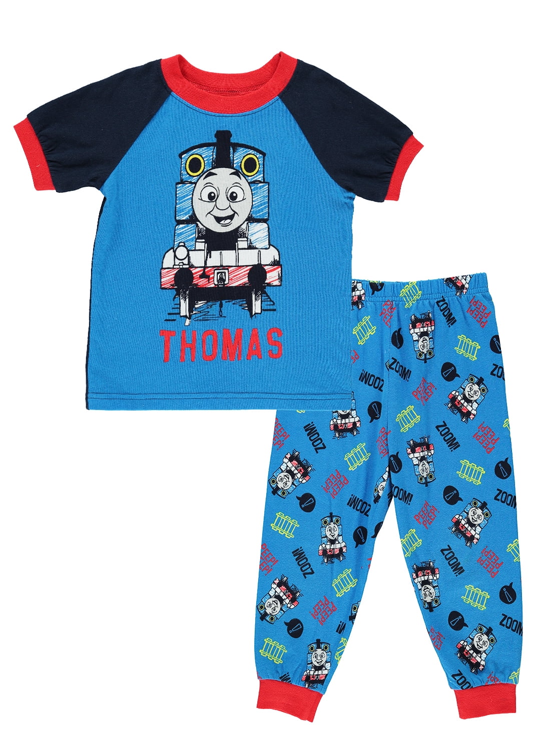 Thomas & Friends Toddler 2-Piece Cotton PJ | Short-Sleeve Top & Jogger ...