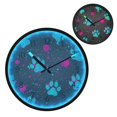 BZSMCE Voice Activated LED Night 12in Clock 12in Clock with Teal Dog ...