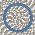 SAFAVIEH Braided Tanisha Color Bordered Area Rug, Ivory/Blue, 4' x 4 ...
