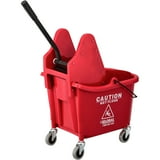Global Industrial Mop Bucket And Wringer Combo 38 Qt. Down Press Red ...