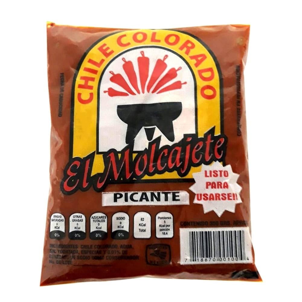 Salsa de chile colorado El Molcajete picante 350 ml | Bodega Aurrera en ...