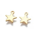 304 Stainless Steel Charms Star Golden 10x8.5x1mm Hole: 1.4mm DIY ...