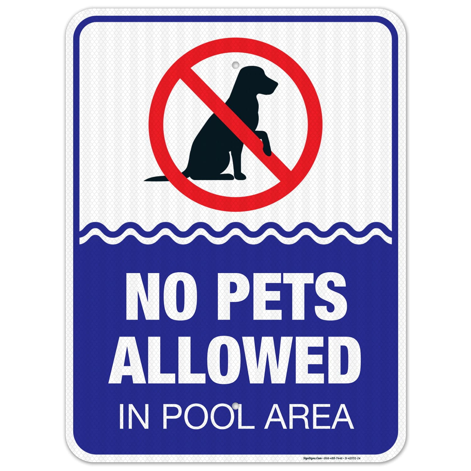 Pool Sign, No Pets Allowed in Pool Area Sign, - Walmart.com