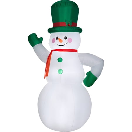 Gemmy Airblown Christmas Inflatables 10' Green Snowman - Walmart.com