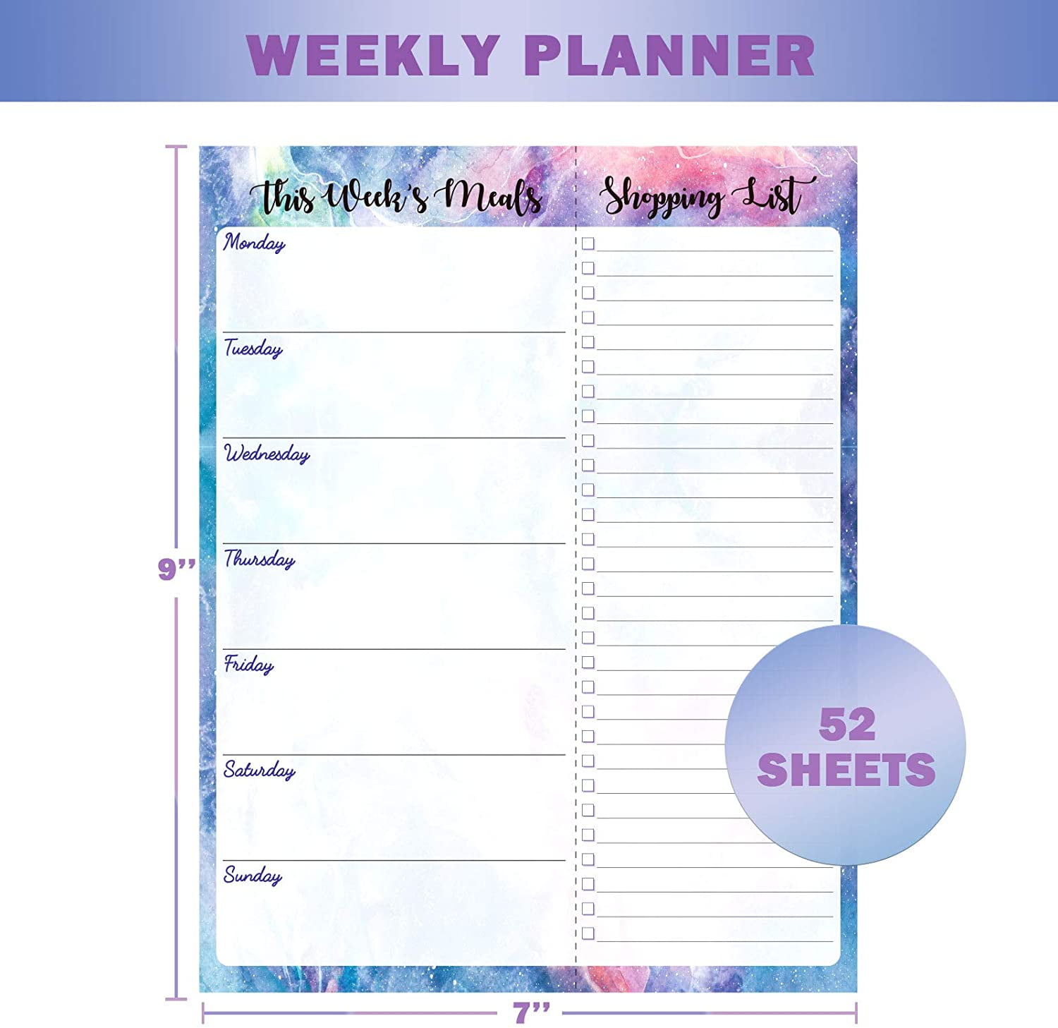 Calendars & Planners Mom and Teacher Gift 8x10 Weekly Planner Pad with ...