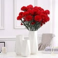 28 Large Blooms Artificial Carnations Bulk with 28 Mini Blooms, Red ...