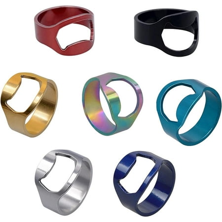 XiziooStainless Steel Beer Ring Biker Finger Bottle Opener Ring for Men ...