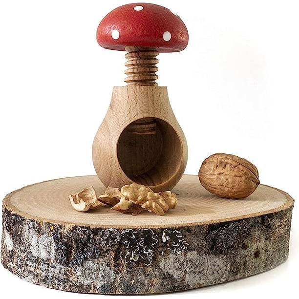 nipocaio Red Mushroom Nutcracker with Screws, Practical and aesthetic ...