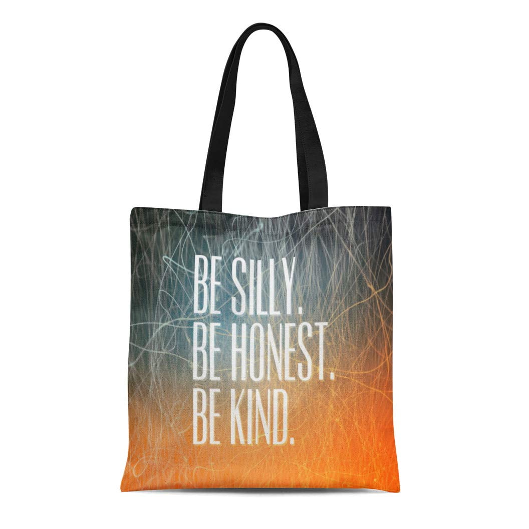 SIDONKU Canvas Tote Bag Life Inspirational and Motivational Love Famous ...
