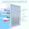 Blue White Stripe Window Privacy Film Stain Glass,Reusable Decorative ...