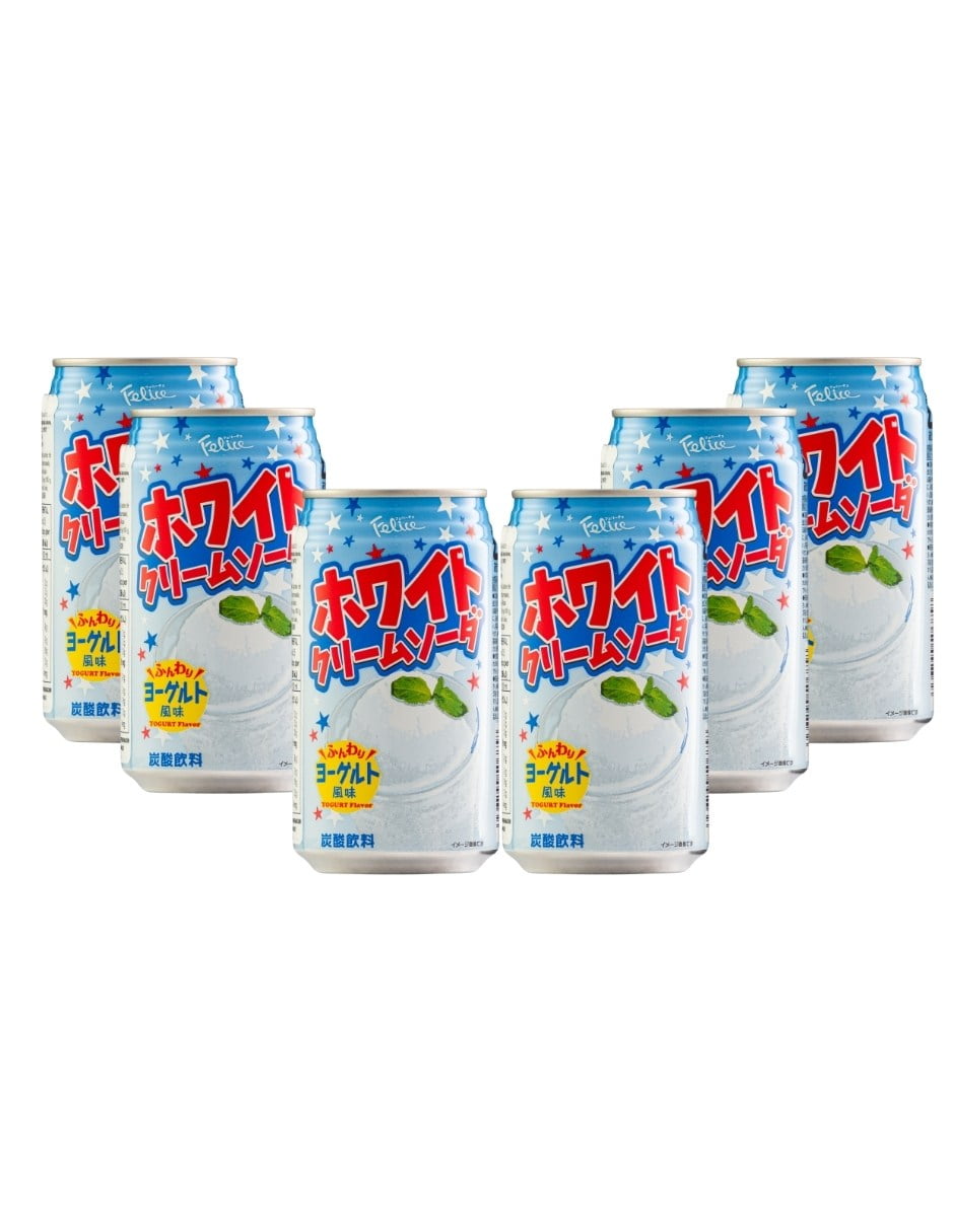 Six Pack Soda Japonesa Felice Crema Yogurt 350 Ml, Refresco | Walmart ...