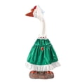 23-Inch Cement Goose Outdoor Garden & Patio Goose Statue Clothing ...