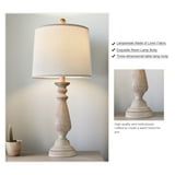 Oneach, Retro Table Lamp, 24.5", Farmhouse Nightstand Lamp, Resin ...
